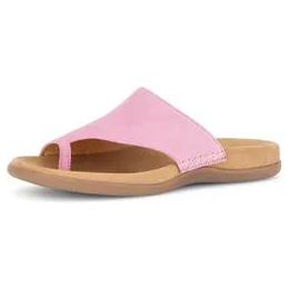 Dianette Gabor, Damen, Gr. 40, pink, Ziegenveloursleder, unifarben, Schuhe Dianette, Keilabsatz, Sommerschuh, Bequemschuh mit Zehenring