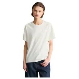 Marc O'Polo T-Shirt MARC O'POLO DENIM "aus Basic Single Jersey", Damen, Gr. S, silky wei&szlig;, Obermaterial: 100% Baumwolle, unifarben, Basic, regular fit, Rundhals, normaler Saum, Shirts T-Shirt