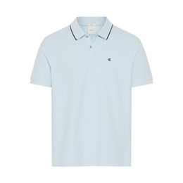 Poloshirt Calvin Klein "SS RFND PQ TPPD CLSS", Herren, Gr. L, plein air, Piqu&eacute;, Obermaterial: 100% Baumwolle, klassisch normal, Rundhals, eingesetzt angesetztes B&uuml;ndchen, Shirts, Mit Rundhalsausschnitt