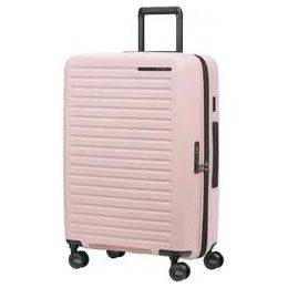 Hartschalen-Trolley Samsonite "RESTACKD", Gr. B/H/T: 46cm x 68cm x 26cm 71 l, rose, Polypropylen, Koffer, mit fester Trennwand und verstellbaren Packgurten