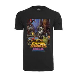 T-Shirt Merchcode "Merchcode Herren Star Wars Yoda Poster Tee", Damen, Gr. L, schwarz, 100% Baumwolle, unifarben, normal, Rundhals, Shirts T-Shirt