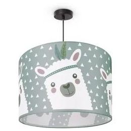 Paco Home Pendelleuchte "Ela 214", schwarz, 1, &Oslash; 45,5cm H: 27cm, Leuchten, Kinderlampe Deckenlampe LED Kinderzimmer Lampe Lama-Motiv, E27, Pendelleuchte