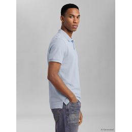 Poloshirt Calvin Klein "SS SLIM REFINED PIQUE POLO", Herren, Gr. M, plein air, Jersey, Obermaterial: 95% Baumwolle, 5% Elasthan, slim fit normal, Rundhals, B&uuml;ndchen, Shirts, slim fit