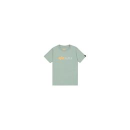 T-Shirt Alpha Industries "Alpha Label T-Shirt K", M&auml;dchen, Gr. 10, frost gr&uuml;n, Obermaterial: 100% Baumwolle, Shirts T-Shirt
