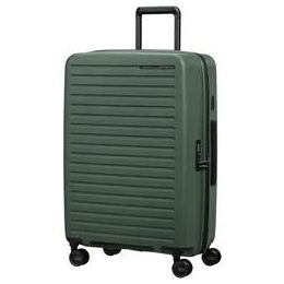Hartschalen-Trolley Samsonite "RESTACKD", Gr. B/H/T: 46cm x 68cm x 26cm 71 l, sage, Polypropylen, Koffer, mit fester Trennwand und verstellbaren Packgurten