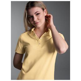 Poloshirt TRIGEMA "TRIGEMA Poloshirt", Damen, Gr. L, vanille, Piqu&eacute;, 100% Baumwolle, Basic, ohne Ausschnitt, Shirts