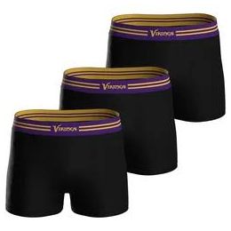 Boxershorts NFL "Boxershort NFL 3pk Boxers 3er Pack", Damen, Gr. XL, bunt (minnesota vikings), Obermaterial: 95% Baumwolle CO. 5% Elasthan EL., Unterhosen