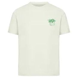 T-Shirt Merchcode "Merchcode Ladies Fries Tee", Damen, Gr. L, lightmint, 100% Baumwolle, bedruckt, oversize, Rundhals, Shirts T-Shirt