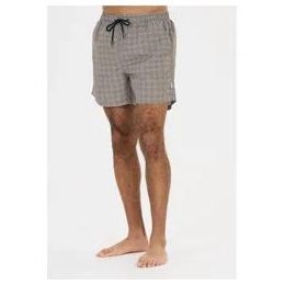 Badeshorts NOU "Justino", Herren, Gr. XXL, US-Gr&ouml;&szlig;en, grau, 100% Polyester, bedruckt, Badehosen Badeshorts, mit elastischem Bund und Kordelzug