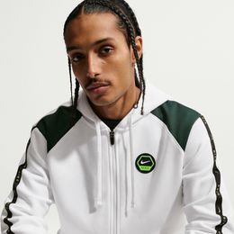 Kapuzensweatshirt Nike Sportswear "M NSW CS HOODY FLC BB", Damen, Gr. L, wei&szlig;, pro gr&uuml;n, electric gr&uuml;n, Obermaterial: 80% Baumwolle, 20% Polyester, Sweatshirts