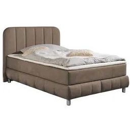Boxbett Home Affaire, hellbraun, B:147cm L:207cm, Komplettbetten, Boxbett, inkl. Topper