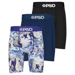 Boxershorts PSD "3 PACK - BLU HUNNED Herren", Herren, Gr. XL, multi, 90% Polyester, 10% Elasthan, Unterhosen