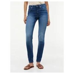 Skinny-fit-Jeans Tommy Hilfiger "COMO SKINNY KATY RW", Damen, Gr. 32, L&auml;nge 28, katy mid, Denim/Jeans, Obermaterial: 78% Baumwolle, 12% Lyocell, 7% Elastomultiester, 3% Elasthan, unifarben, skinny fit lang, Jeans, Baumwollmischung, regular waist