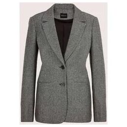 Madeleine Mode Jackenblazer MADELEINE "Blazer Eleganter Businessblazer mit Fischgratmuster", Damen, Gr. 34, schwarz (schwarz, perlwei&szlig;), Obermaterial: 50% Polyester PES. 50% Wolle WO., Modern, Blazer, Klassiker Fischgratblazer