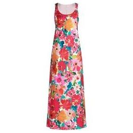 Sommerkleid Vera Mont "Damen mit Print", Damen, Gr. 40, Normalgr&ouml;&szlig;en, gelb, pink, Satin, Obermaterial: 100% Polyester; Futter: 100% Polyester, figurumspielend lang, Rundhals, Kleider Sommerkleid
