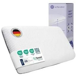 Nackenkissen WOLKENFELD "Eron Nackenst&uuml;tzkissen", wei&szlig;, B:40cm H:10cm L:60cm, Viskoschaum, Funktionskissen, Optimaler Support f&uuml;r Nacken, R&uuml;cken und Schultern &ndash; Tencel-Faser