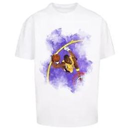 Mister Tee T-Shirt MISTERTEE "MisterTee Unisex Basketball Clouds 2.0 Oversize Tee", Damen, Gr. XS, wei&szlig;, 100% Baumwolle, bedruckt, oversize, Rundhals, Shirts T-Shirt