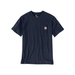 T-Shirt Carhartt "Pocket Herren", Herren, Gr. L, blau (marineblau), Obermaterial: 100% Baumwolle CO., Shirts T-Shirt