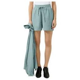 Shorts QS, Damen, Gr. 36, N-Gr, sage gr&uuml;n, Web, Obermaterial: 100% Baumwolle, unifarben, loose fit kurz, Hosen Shorts, Musslin Sommer-Shirts mit elastischem Bund