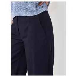 Culotte Toni, Damen, Gr. 38, N-Gr, dunkelblau, Web, Obermaterial: 97% Baumwolle, 3% Elasthan, slim fit wadenlang, Hosen Culotte, mit extra weitem Beinverlauf und B&uuml;gelfalte, Stretch