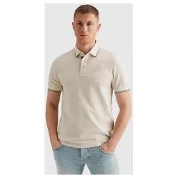 PME-Legend Poloshirt PME LEGEND "Short sleeve polo stretch pique", Damen, Gr. L, egret, Jersey, Obermaterial: 96% Baumwolle, 4% Elasthan, bestickt, unifarben, regular fit normal, ohne Ausschnitt, Shirts, mit Logo Stickerei