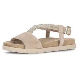 Riemchensandale Gabor "Riemchensandale", Damen, Gr. 43, beige, Schuhe Riemchensandale