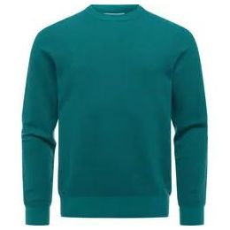 Rundhalspullover Ragwear "Orien", Damen, Gr. L (52), teal gr&uuml;n, Material: 97% Baumwolle, 3% Nylon, gerade h&uuml;ftlang, Rundhals, &Auml;rmel ohne &Auml;rmelschlitz B&uuml;ndchen, Pullover Rundhalspullover, Strickpullover mit Rundhals-Ausschnitt