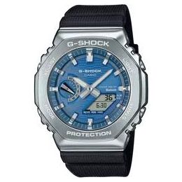 Smartwatch Casio G-SHOCK, schwarz, blau, silberfarben, schwarz, Smartwatches, Herren, Smartwatch, Armbanduhr, Herren,Bluetooth, Solarbetrieb, Flight Log Memory