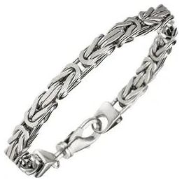 K&ouml;nigsarmband Jobo "Armband Herren 6 mm" Gr. 21, silber 925, Armb&auml;nder, Herren, 21cm, Silber 925 (Sterlingsilber), K&ouml;nigsarmband, 925 Silber rhodiniert