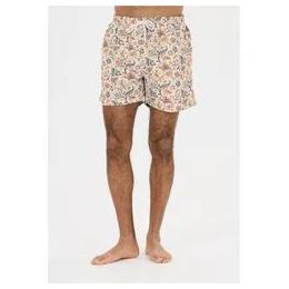 Badeshorts NOU "Justino", Herren, Gr. XXL, US-Gr&ouml;&szlig;en, braun, rosa, 100% Polyester, bedruckt, Badehosen Badeshorts, mit elastischem Bund und Kordelzug