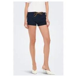 Chinoshorts Only "ONLEVELYN REG CHINO SHORTS PNT NOOS", Damen, Gr. 38 (M), N-Gr, night sky, Web, Obermaterial: 97% Baumwolle, 3% Elasthan, unifarben, kurz, Hosen Chinoshorts, Baumwollmischung mit Stretch, regular fit