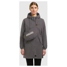 Sommerjacke Khujo "AMETI", Damen, Gr. XS, slate grau, Web, 100% Nylon, unifarben, regular fit h&uuml;ftlang, eingesetzt elastischer Bund mit Gummizug, Jacken