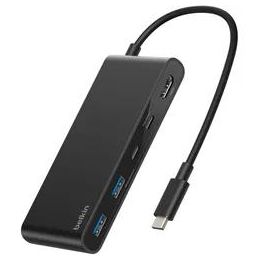 Belkin Laptop-Dockingstation "Connect 7-in-1 USB-C Hub mit Dual USB-C Ports", schwarz, B:10mm H:2mm T:14,5mm, Dockingstationen