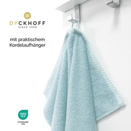 Duschtuch Dyckhoff "Pure Natural Uni", blau, B:70cm L:140cm, Frottier, Baumwolle, Handt&uuml;cher, BIO Baumwolle, GOTS
