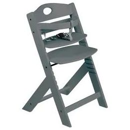 Hochstuhl BABYGO "Family, grey", Baby, Gr. B/H/T: 45cm x 81cm x 50cm, grau, Massivholz, St&uuml;hle Hochstuhl