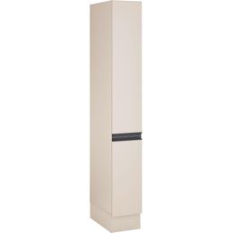 Vorratsschrank BASIC BY BALCULINA "Nizza B/H/T 30x211x57", seidengrau, cremona eichefarben, B:30cm H:211cm T:57cm, Holzwerkstoff, Schr&auml;nke, Vorratsschrank, Breite 30 cm, Softclose