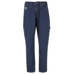 Bequeme Jeans Karl Kani "Karl Kani Herren KK Retro Tapered Workwear Denim", Herren, Gr. 28, Normalgr&ouml;&szlig;en, rinse blau, 100% Baumwolle, unifarben, normal, Jeans