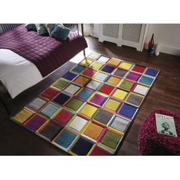 Teppich FLAIR RUGS "WALTZ", bunt, B:200cm H:10mm L:290cm, Kunstfaser, Teppiche, Teppich, Handgeschnitzt