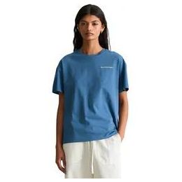 Marc O'Polo T-Shirt MARC O'POLO DENIM "aus Basic Single Jersey", Damen, Gr. XXS, medium blau 4671, Obermaterial: 100% Baumwolle, unifarben, Basic, regular fit, Rundhals, normaler Saum, Shirts T-Shirt