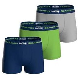 Boxershorts NFL "Boxershort NFL 3pk Boxers 3er Pack", Damen, Gr. XL, bunt (seattle seahawks), Obermaterial: 95% Baumwolle CO. 5% Elasthan EL., Unterhosen