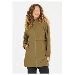 Outdoorjacke WEATHER REPORT "Dayton", Damen, Gr. 50, khaki, 90% Polyester, 10% Elasthan, unifarben, lang, ohne Ausschnitt, Jacken Outdoorjacke, mit getapten N&auml;hten