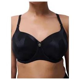 B&uuml;gel-BH Chantelle "GLAZE", Damen, Gr. 85, Cup D, schwarz, Obermaterial: 74% Polyamid, 26% Elasthan, BHs B&uuml;gel-BH, grafisches Gewebe mit matten und schimmernden Kontrasten