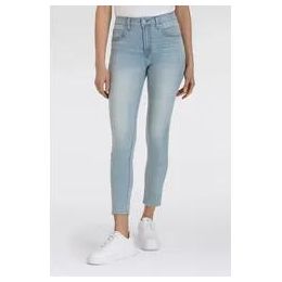 Levi's Skinny-fit-Jeans LEVI'S "721 HIGH RISE SKINNY", Damen, Gr. 25, L&auml;nge 32, cool secret bench, Denim/Jeans, Obermaterial: 64% Baumwolle, 35% Polyester, 1% Elasthan, skinny fit lang, Jeans, mit hohem Bund