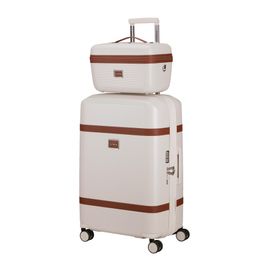 Hartschalen-Trolley Samsonite "IMAGE", Gr. B/H/T: 45cm x 69cm x 28cm 79 l, ivory, Polycarbonat, Koffer, mit Teleskopgriff und Soft-Touch-Tragegriff, mit Premium-Nassbeutel
