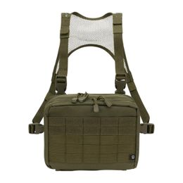 Schultertasche Brandit "Brandit Unisex Chest Pack", Damen, Gr. onesize, olive, Polyester, unifarben, Taschen Schultertasche