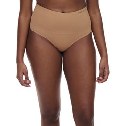 Shapingstring Chantelle "SMOOTH COMFORT", Damen, Gr. L, terracotta, Obermaterial: 79% Polyamid, 19% Elasthan, 1% Baumwolle, 1% Polyester, unifarben, k&ouml;rpernah, Unterhosen, gl&auml;ttender Effekt, mit hoher Taille