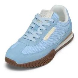 Marc O'Polo Sneaker MARC O'POLO "aus Leder und Polyester", Damen, Gr. 36, light blau, Obermaterial: 80% Leder (Rind), 20% Polyester, unifarben, Schuhe Sneaker