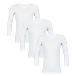 Unterhemd TUPTAM "Unterhemd Kinder Unisex Unterhemd Langarm 3er Pack", M&auml;dchen, Gr. 146, N-Gr, wei&szlig;, Obermaterial: 100% Baumwolle CO., Unterhemden Unterhemd