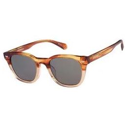 Sonnenbrille Superdry "Modell 996100", Herren, braun transparent, gemustert, leicht transparent, Sonnenbrillen Sonnenbrille, Form Karree/Eckig, Logoschriftzug auf B&uuml;gel, Kunststofffassung