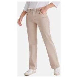 5-Pocket-Jeans STOOKER WOMEN "MARY Denim 5-Pocket Hose", Damen, Gr. 38, L&auml;nge 30, simply taupe, Denim/Jeans, 97% Baumwolle, 3% Elasthan, weit lang, Jeans 5-Pocket-Jeans, Wide Leg Fit Casual Clean Wash Stretch f&uuml;r Damen